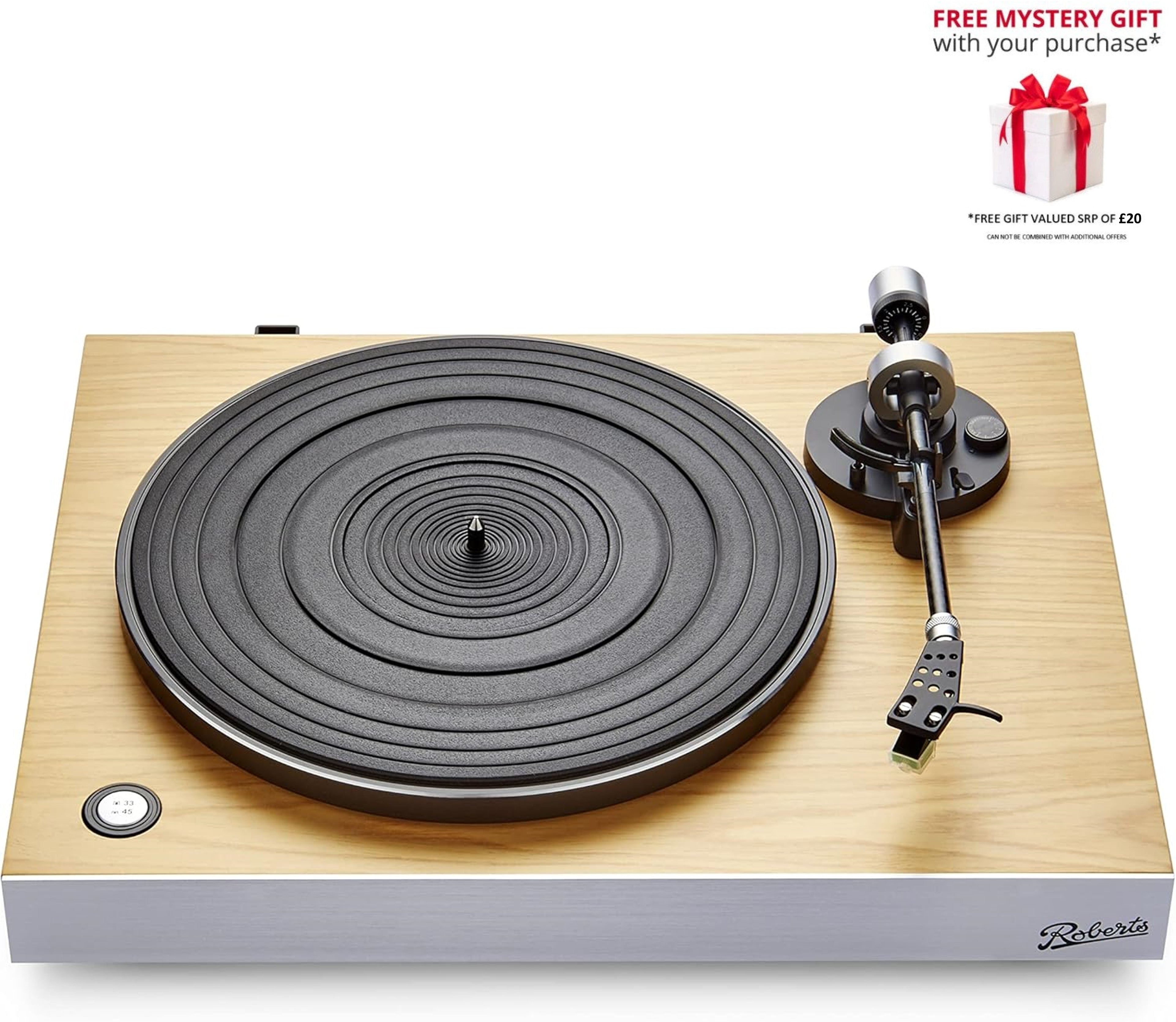 Roberts Radio STYLUSLUXE Direct Drive Turntable Built In Preamplifier