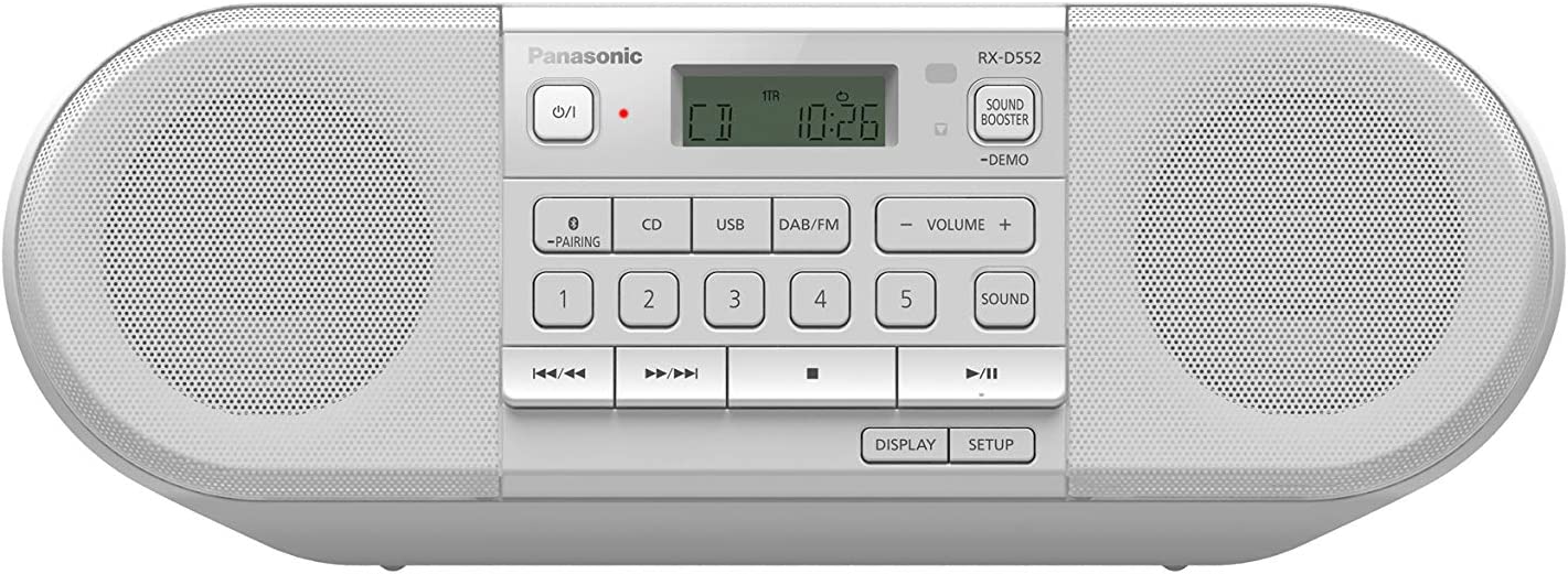 Panasonic RX-D552 Portable & Multi-source Compatible DAB+ & FM Radio,